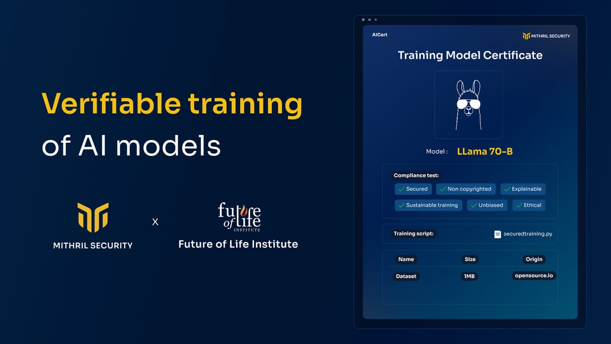 AICert v1.0 - Open-Source AI Traceability Tool for Verifiable Training